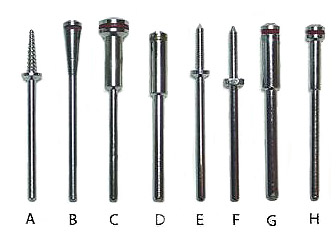 G - Mandrel, Heavy Duty, 1/8" Shank, 1/8" Screw, 12/Pkg
