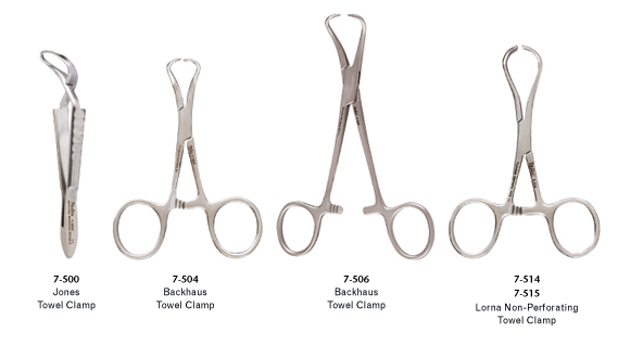 LORNA Non-Perforating Towel Forceps, 3-1/2" (8.9 cm)