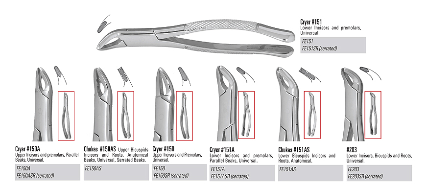 Extraction Forceps, Lower Biscuspids Serrated, #203