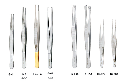 Eye Dressing Forceps, 4" (10.2 cm), straight, extra delicate patern