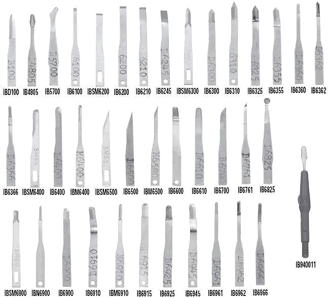 Microsurgical Blades IB6366 - Pointed Spear Angled 55, 6/BOX
