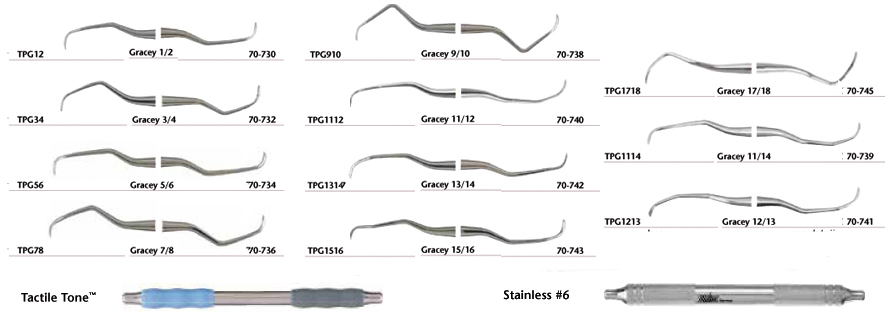 DE Gracey Curette 13/14, Stainless #6 Handle