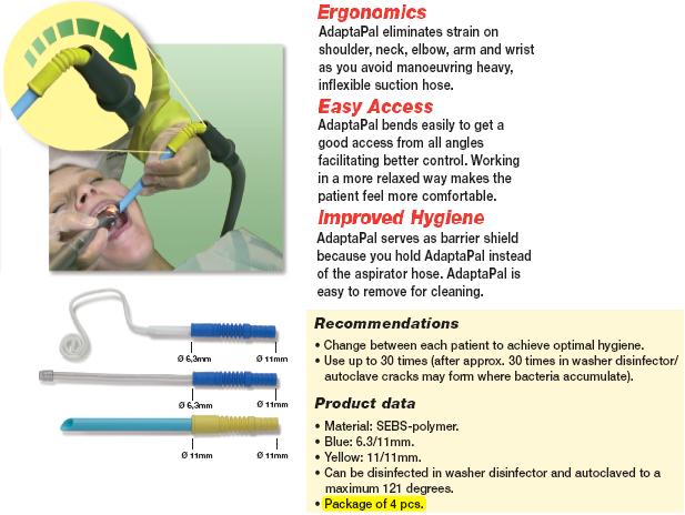 AdaptaPal Suction Adapter Green XSmall (4/6.3mm) Pk/4