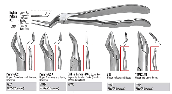 Extraction Forceps, Upper Incisor and Roots, #65